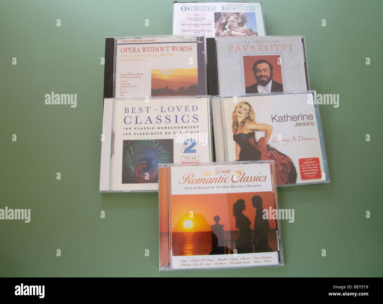 Studio close up Selection of CD's by classical artists Stock Photo - Alamy