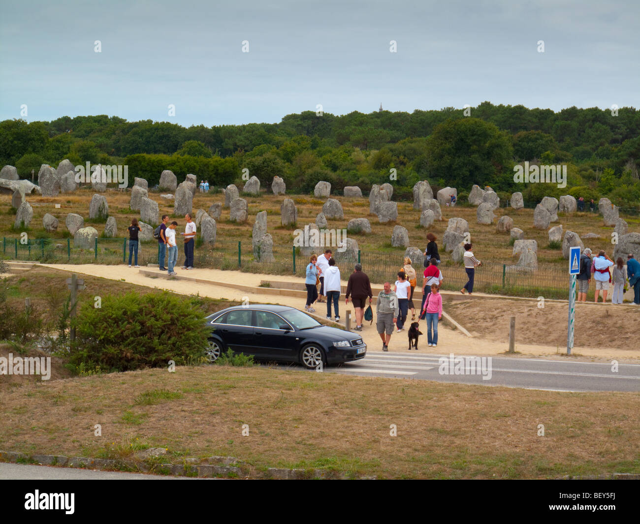 Standing Stones at Carnac, Brittany, France. Megalithic site Stock ...