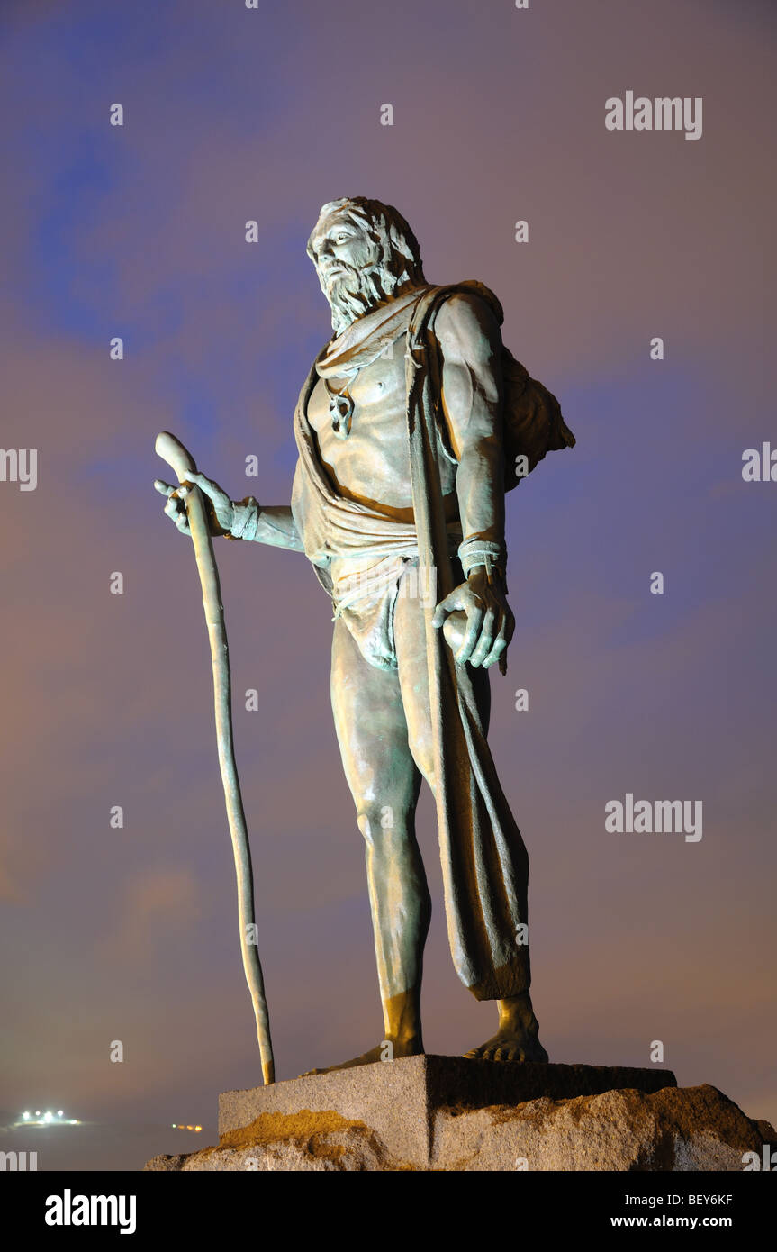 Statue of a Guanche King in Candelaria. Canary Island Tenerife, Spain ...