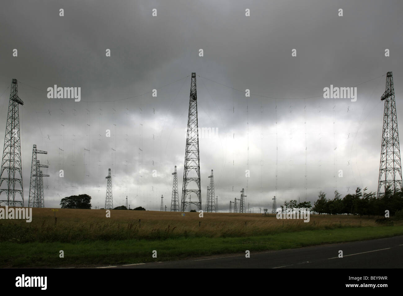 UHF Transmitter towers for Freeview digital TV Stock Photo - Alamy