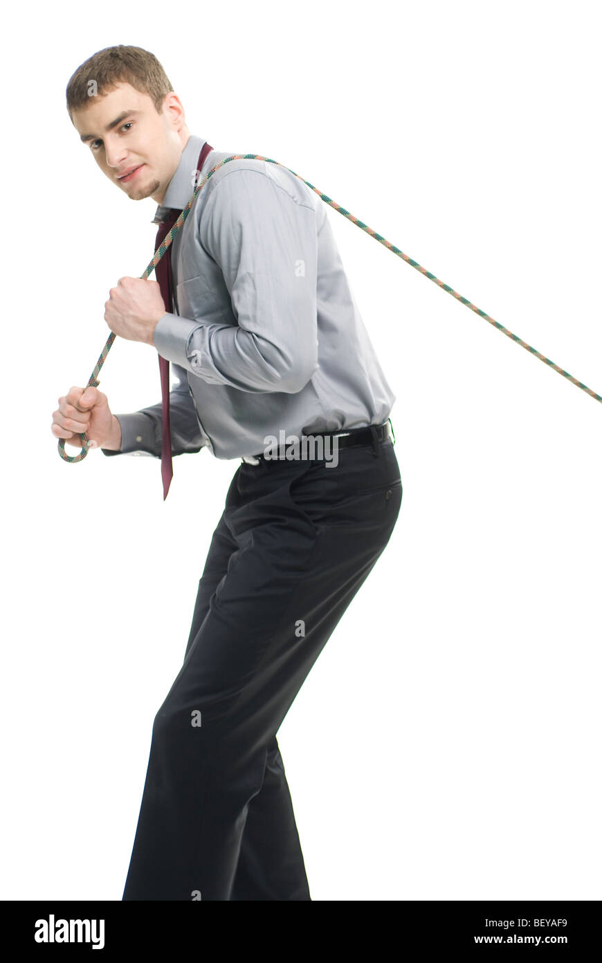 Tugging shirt studio hi-res stock photography and images - Alamy