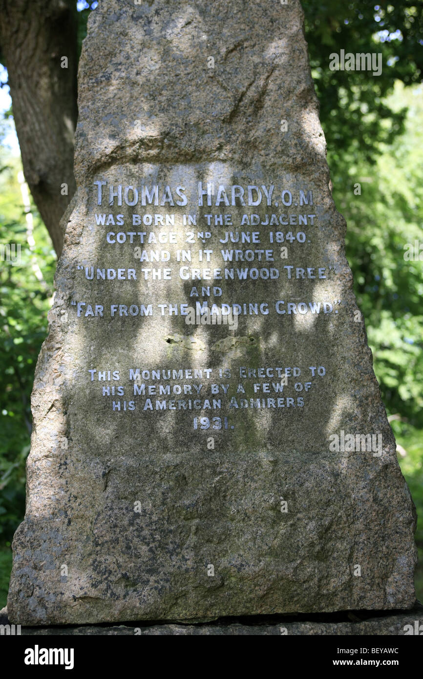 Thomas Hardy Monument at Higher Bockhampton Dorset England Stock Photo ...