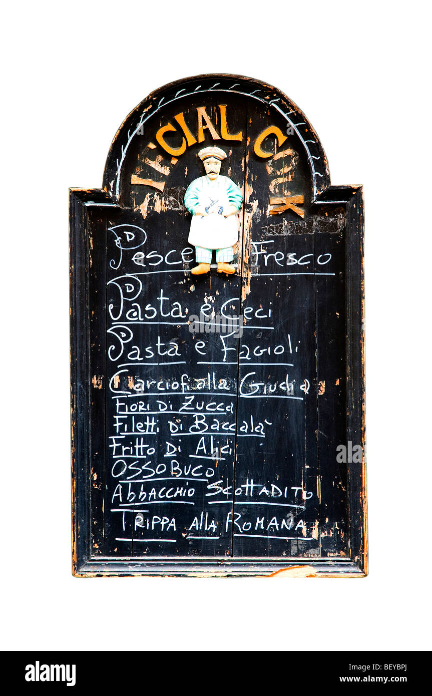Rome menu trippa hi-res stock photography and images - Alamy