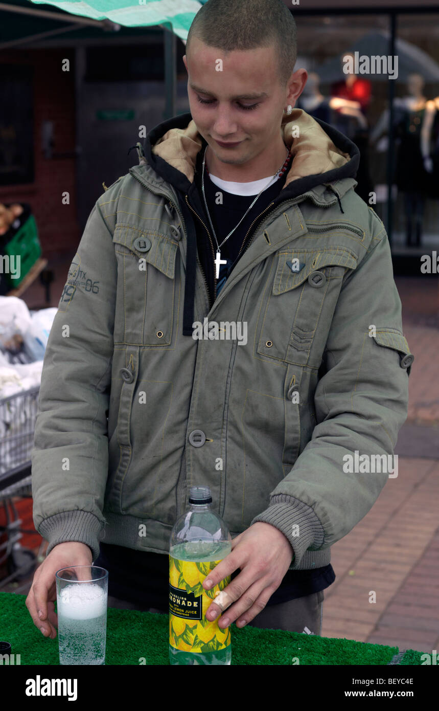 20 Year Old Man Drinking Lemonade Stock Photo - Alamy