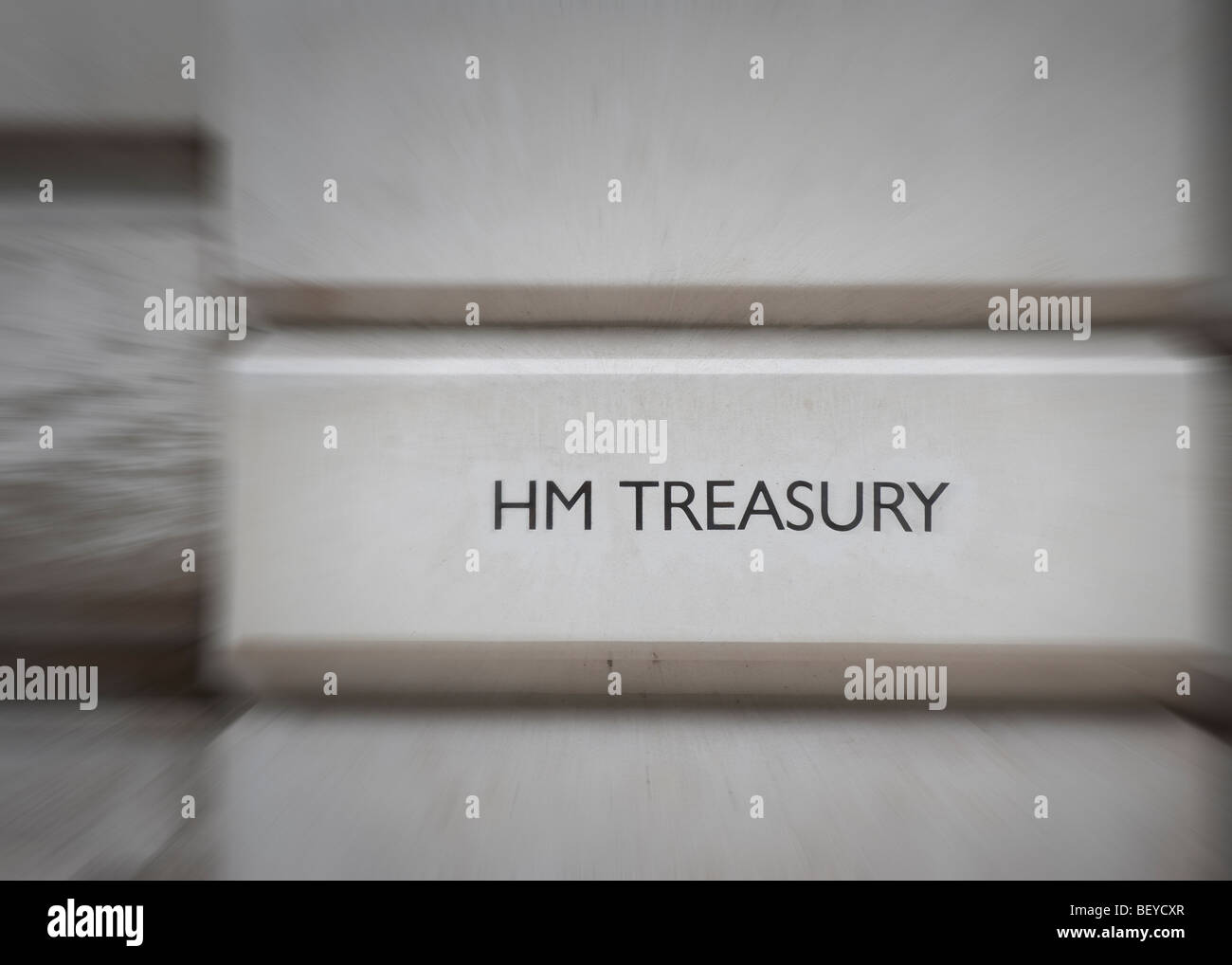 Sign on Her Majesty's Treasury in London, UK with dynamic blur Stock ...