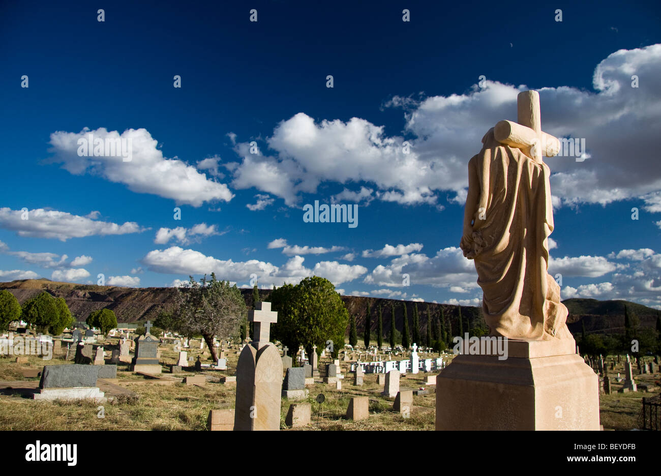 "Headstones" at "Evergreen Cemetery" in "Bisbee, Arizona Stock Photo ...