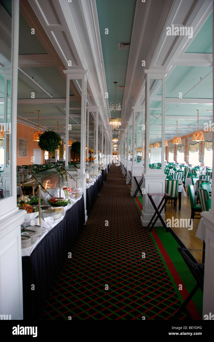 Dining Room in Grand Hotel on Mackinac Island Stock Photo - Alamy