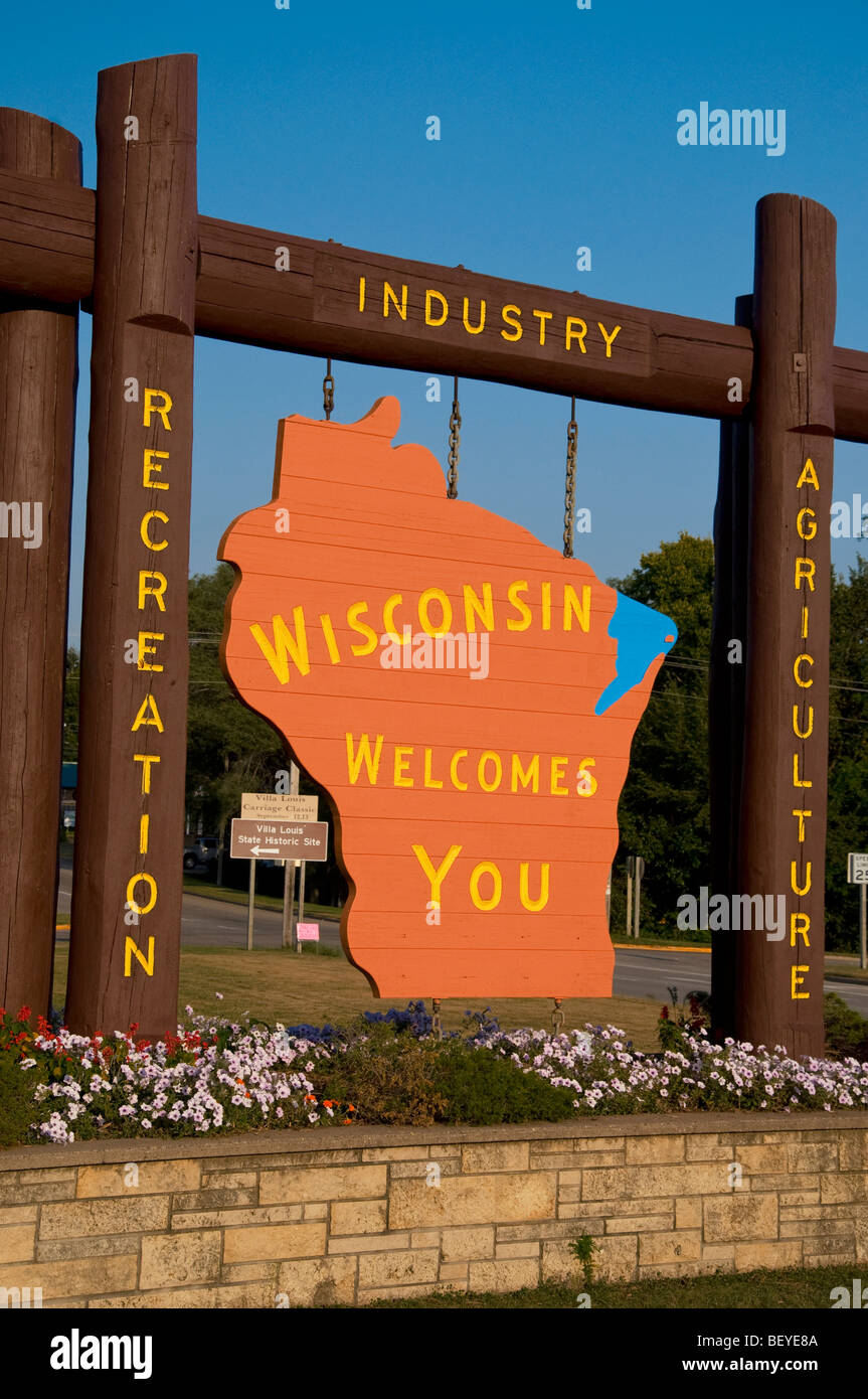 Welcome to wisconsin sign hi-res stock photography and images - Alamy