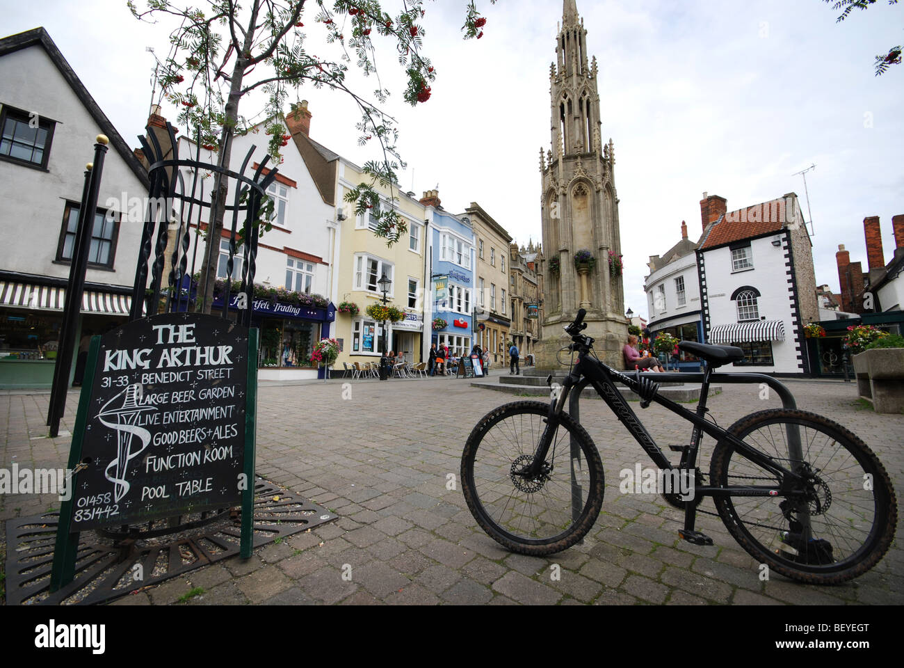 Market Place Glastonbury Somerset England Stock Photo - Alamy