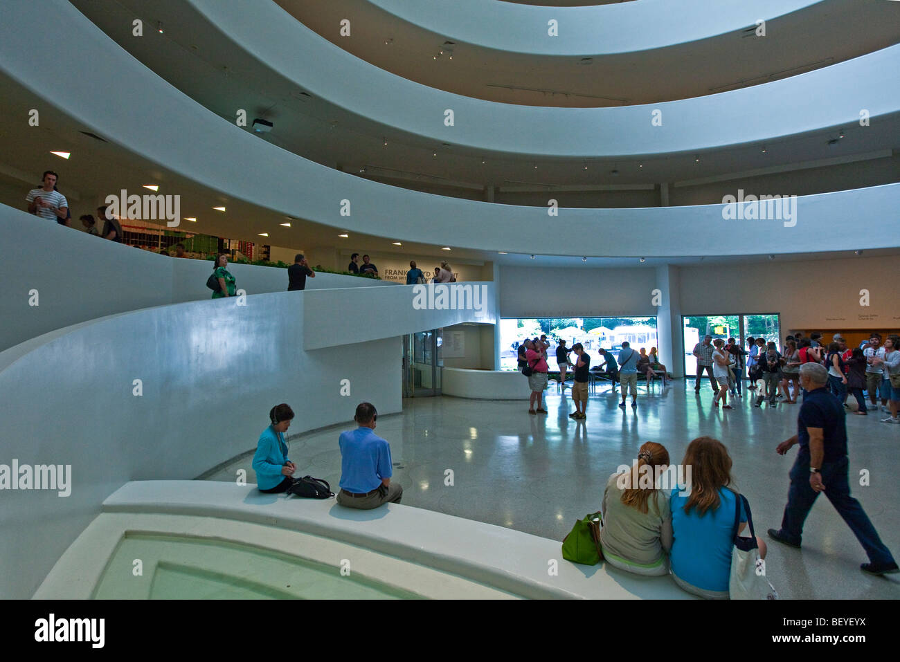 U.S.A., New York,Manhattan,the atrium of the Guggenheim museum Stock ...
