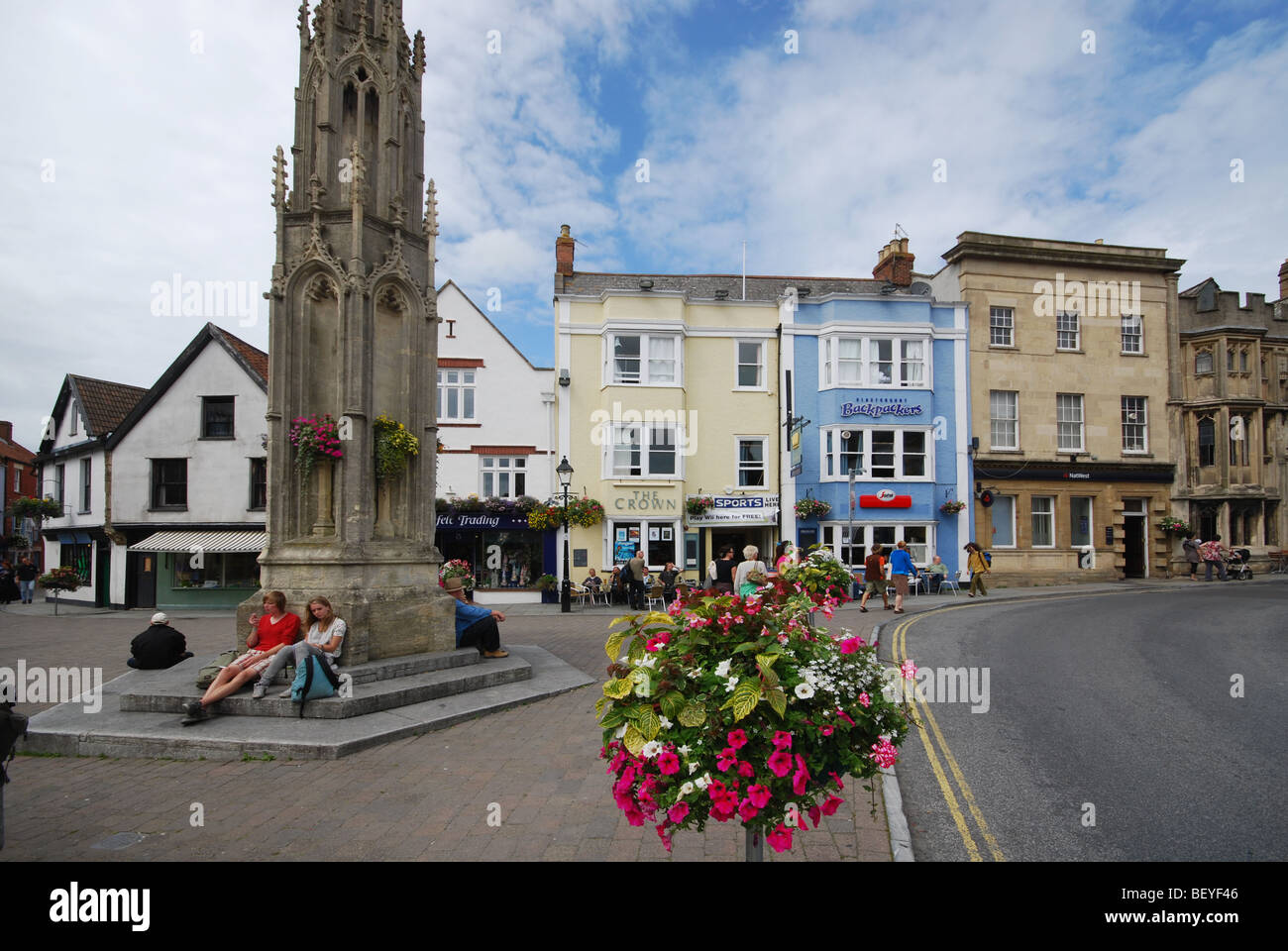 Market Place Glastonbury Somerset England Stock Photo - Alamy