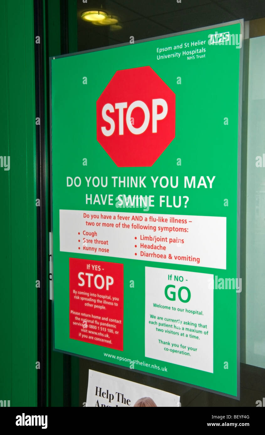 Hospital Flu Signage