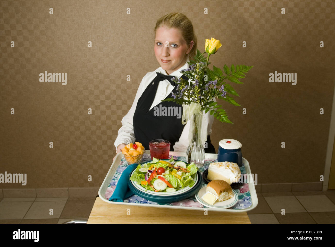 Hotel Room Service Waiter Stock Photo - Alamy