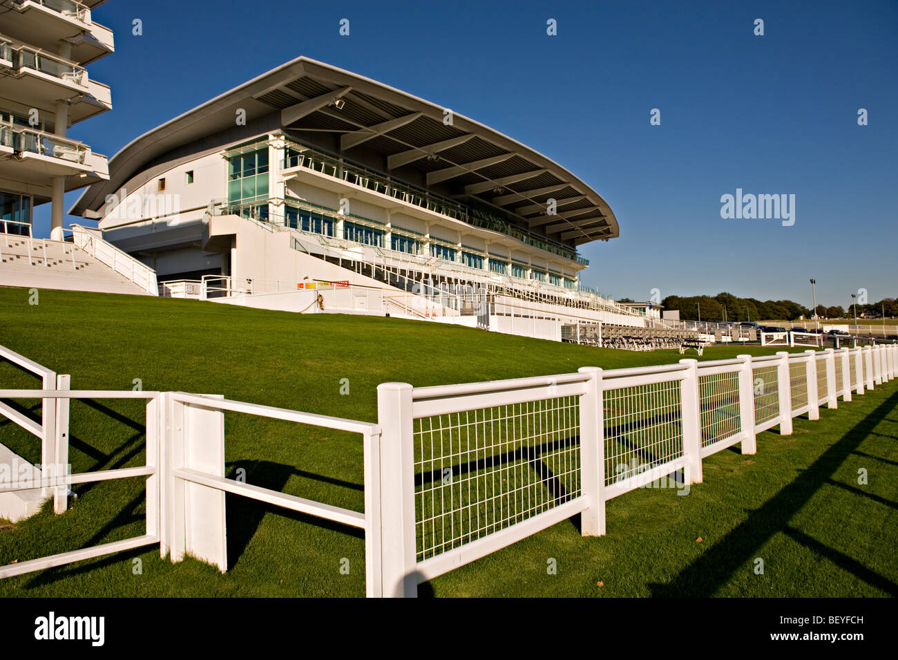 The new (2009) Duchess's Stand at Epsom Racecourse, Epsom, Surrey, UK ...