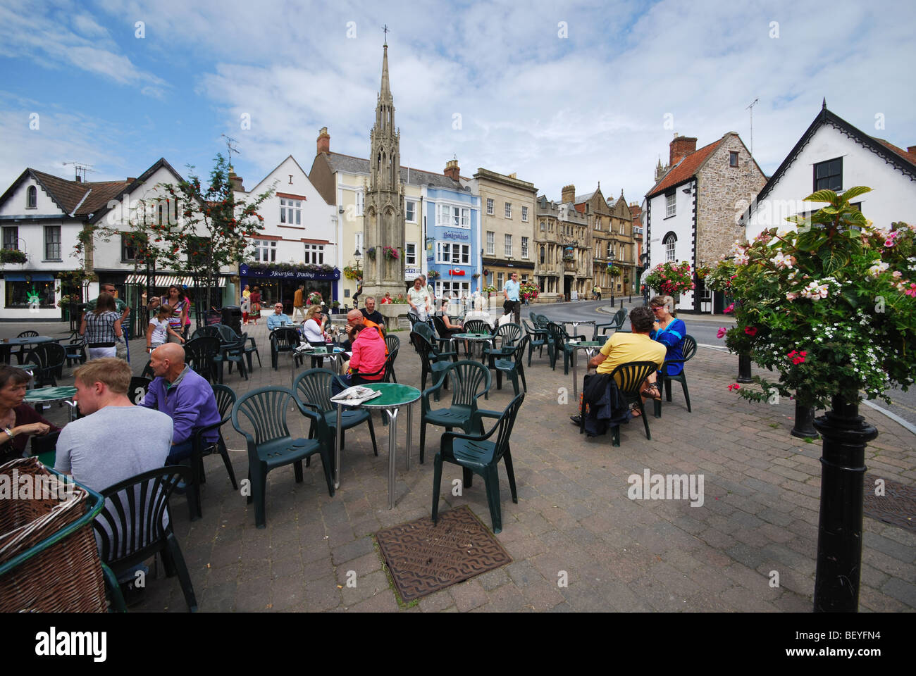 Market Place Glastonbury Somerset England High Resolution Stock ...
