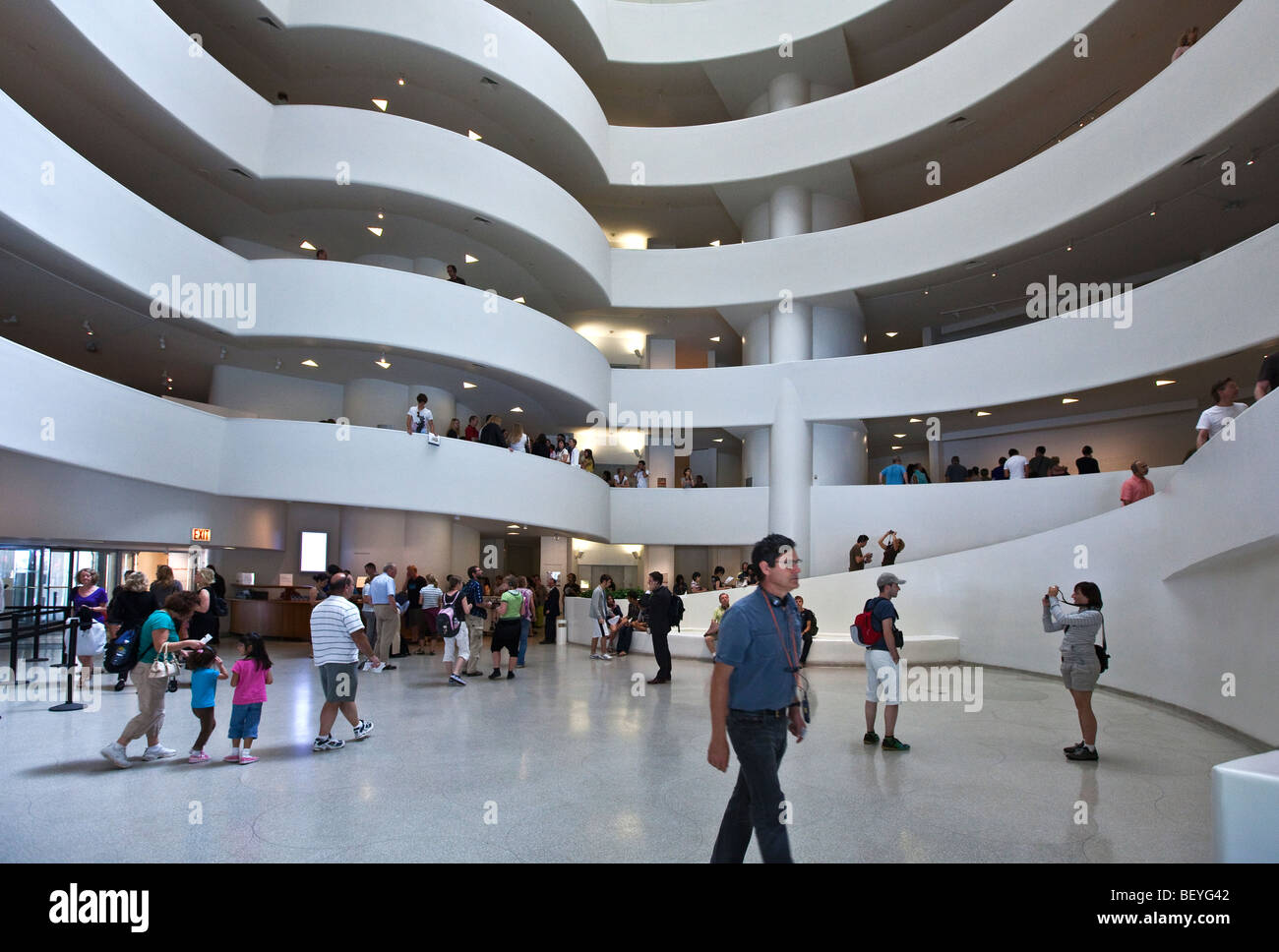 U.S.A., New York,Manhattan,the atrium of the Guggenheim museum Stock ...
