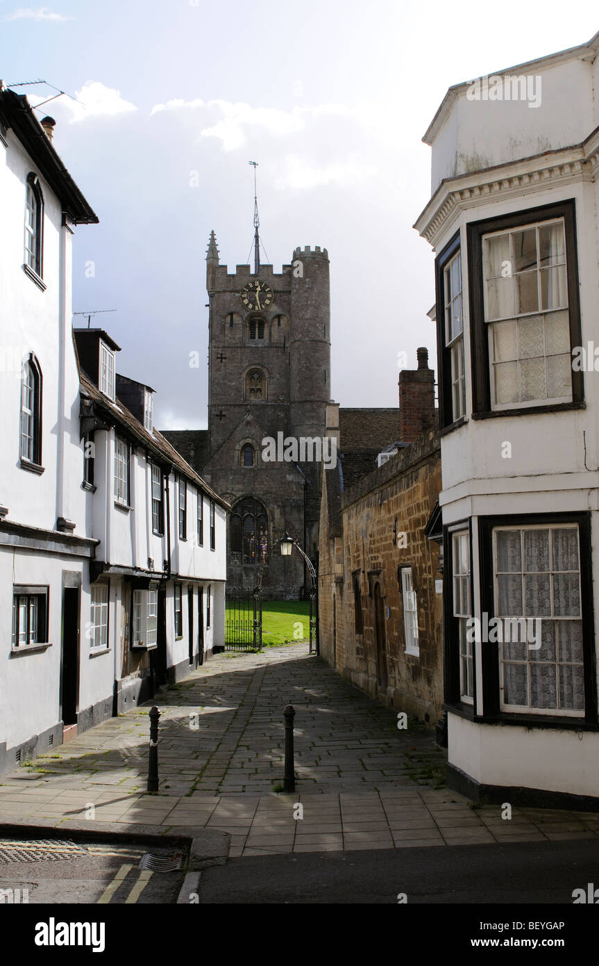 Devizes town centre Parish Church St John the Baptist Wiltshire England ...