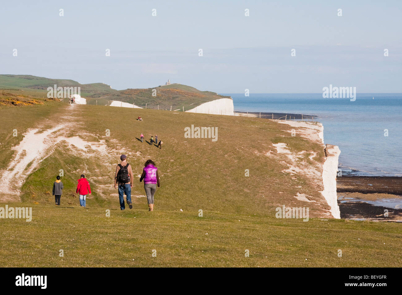 Cliff walkers near seven sisters hi-res stock photography and images ...