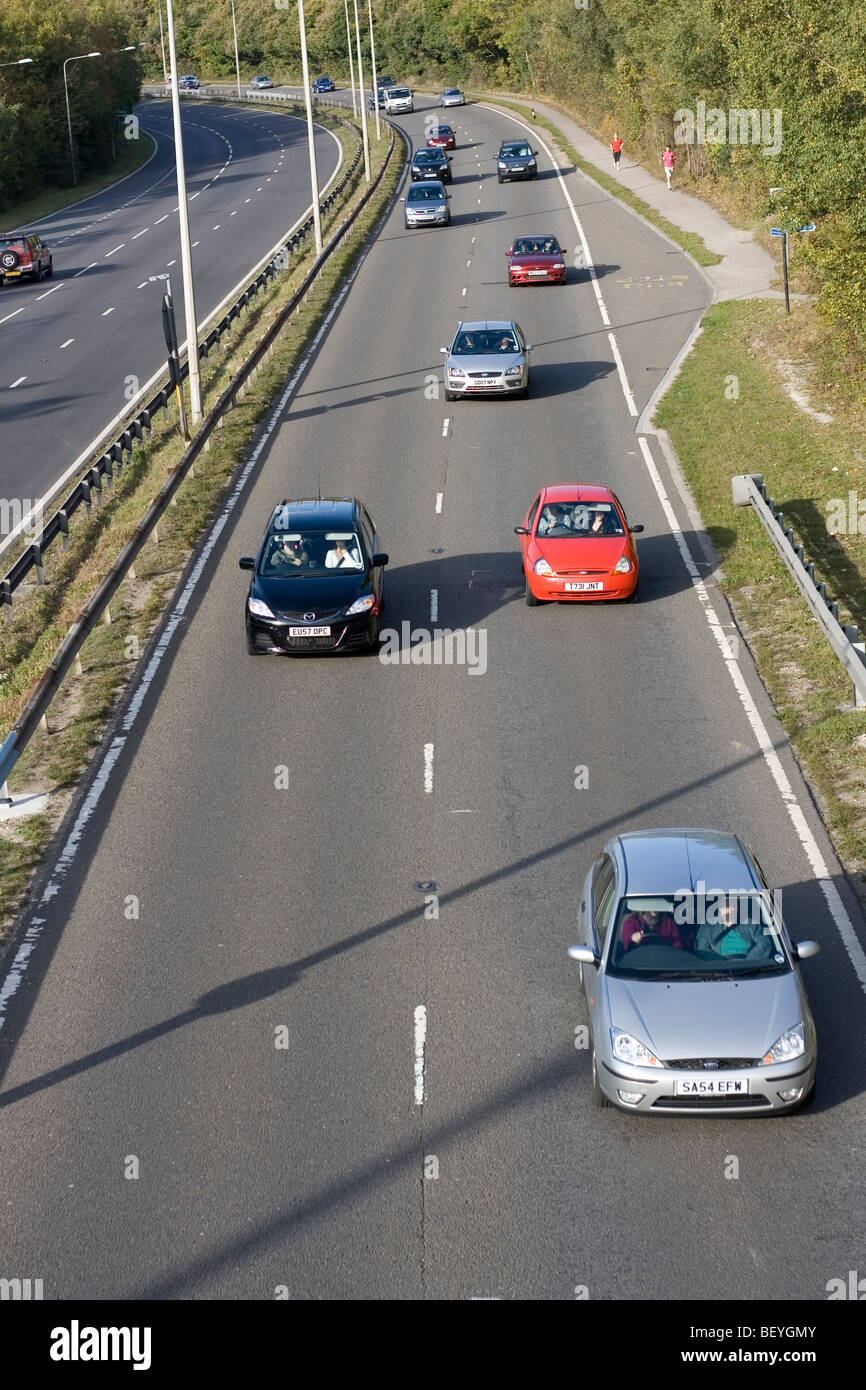 Lorries cars motorway speed hi-res stock photography and images - Alamy