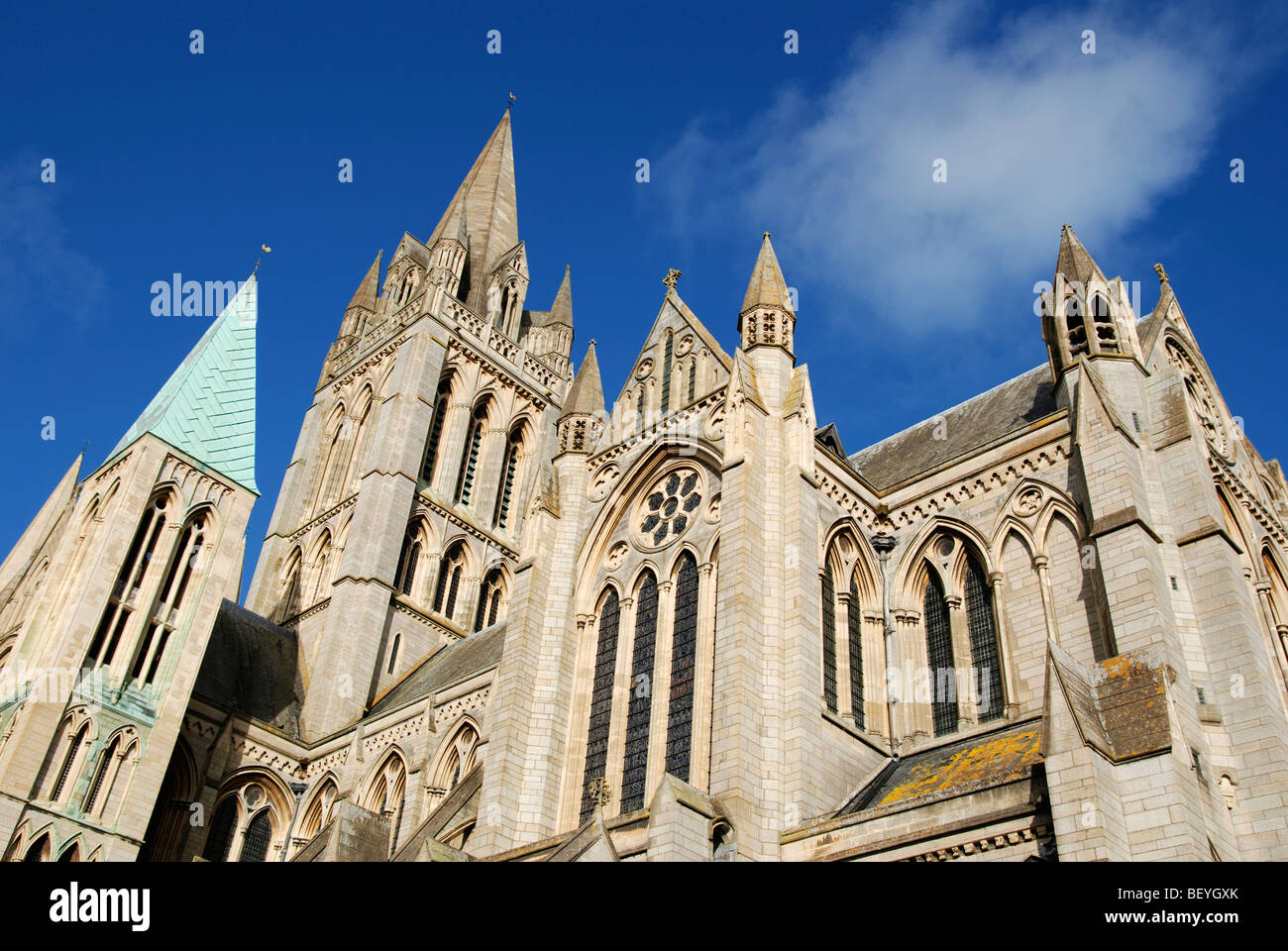 truro cathedral, truro, cornwall, england, uk Stock Photo - Alamy