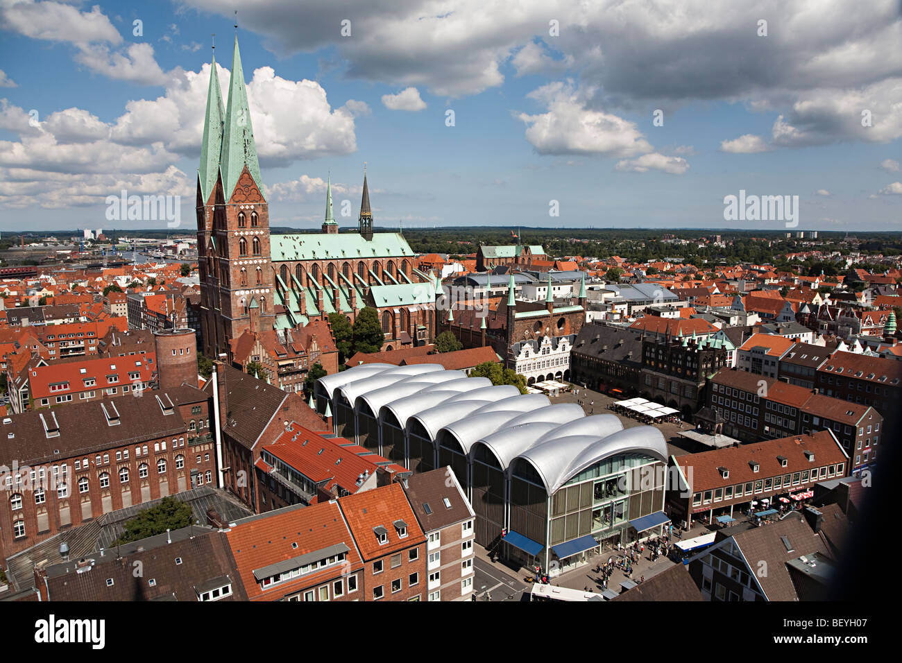 Marienkirche third largest church in the country and the market square ...