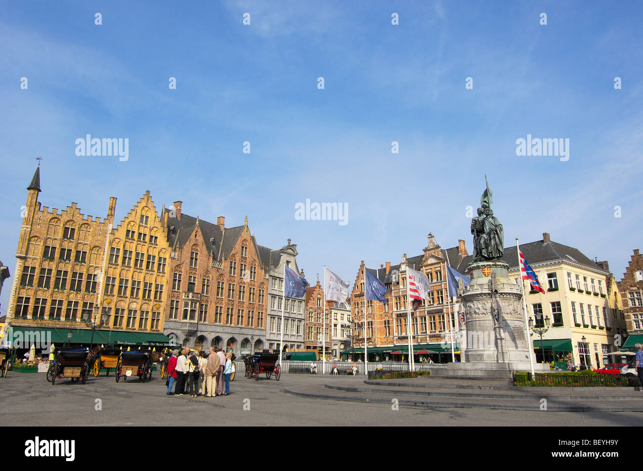 The Markt (Market Square). Brugge, (the Venice of the North). Western ...