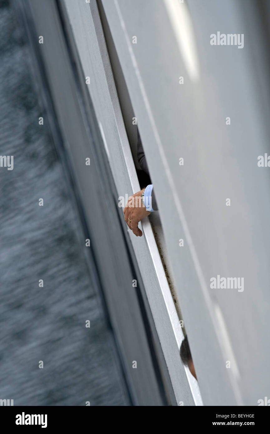 Hand on cruise ship balcony hi-res stock photography and images - Alamy