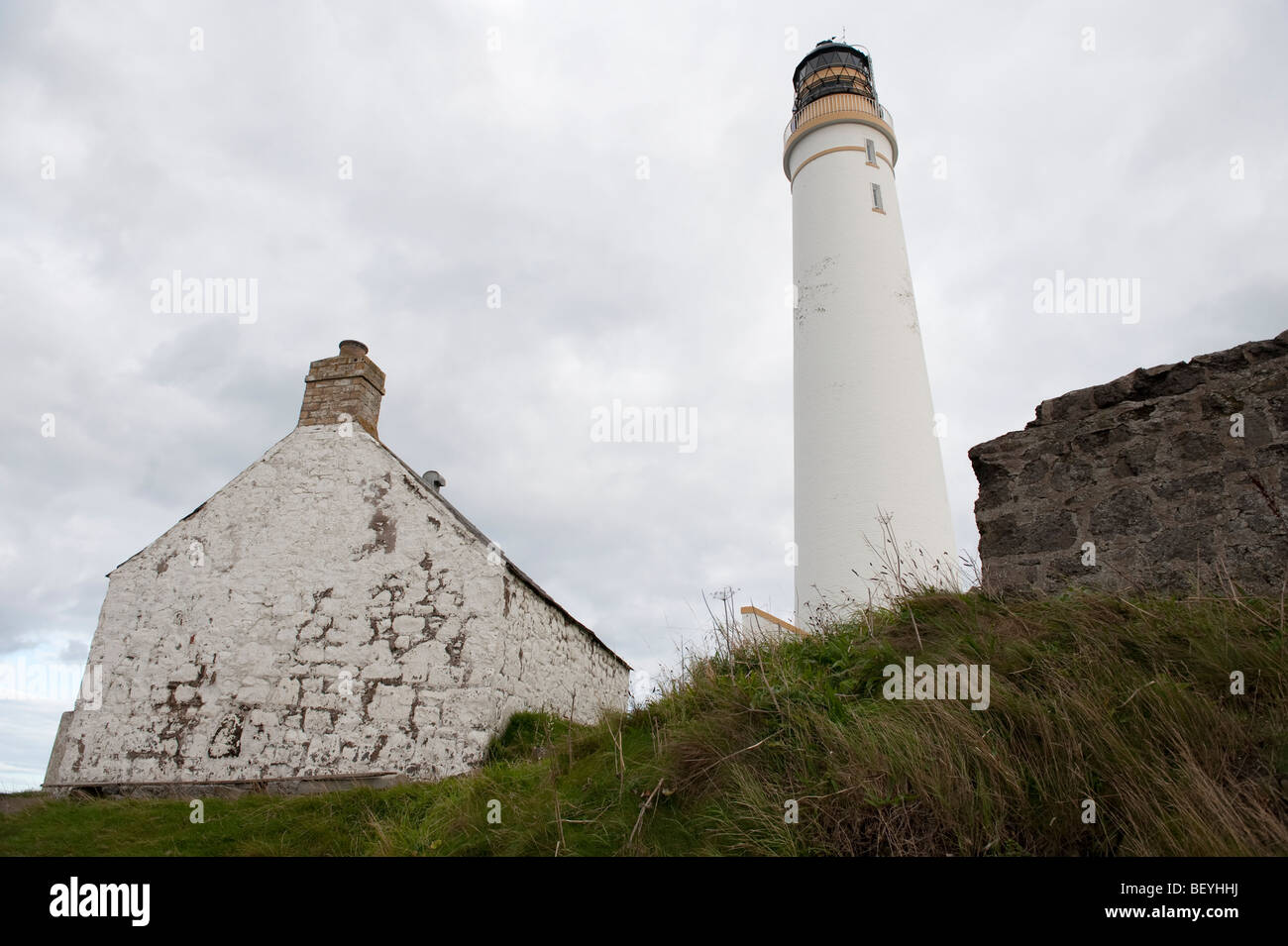 Scurdie Ness Lighthouse near Montrose on the North East Coast of ...