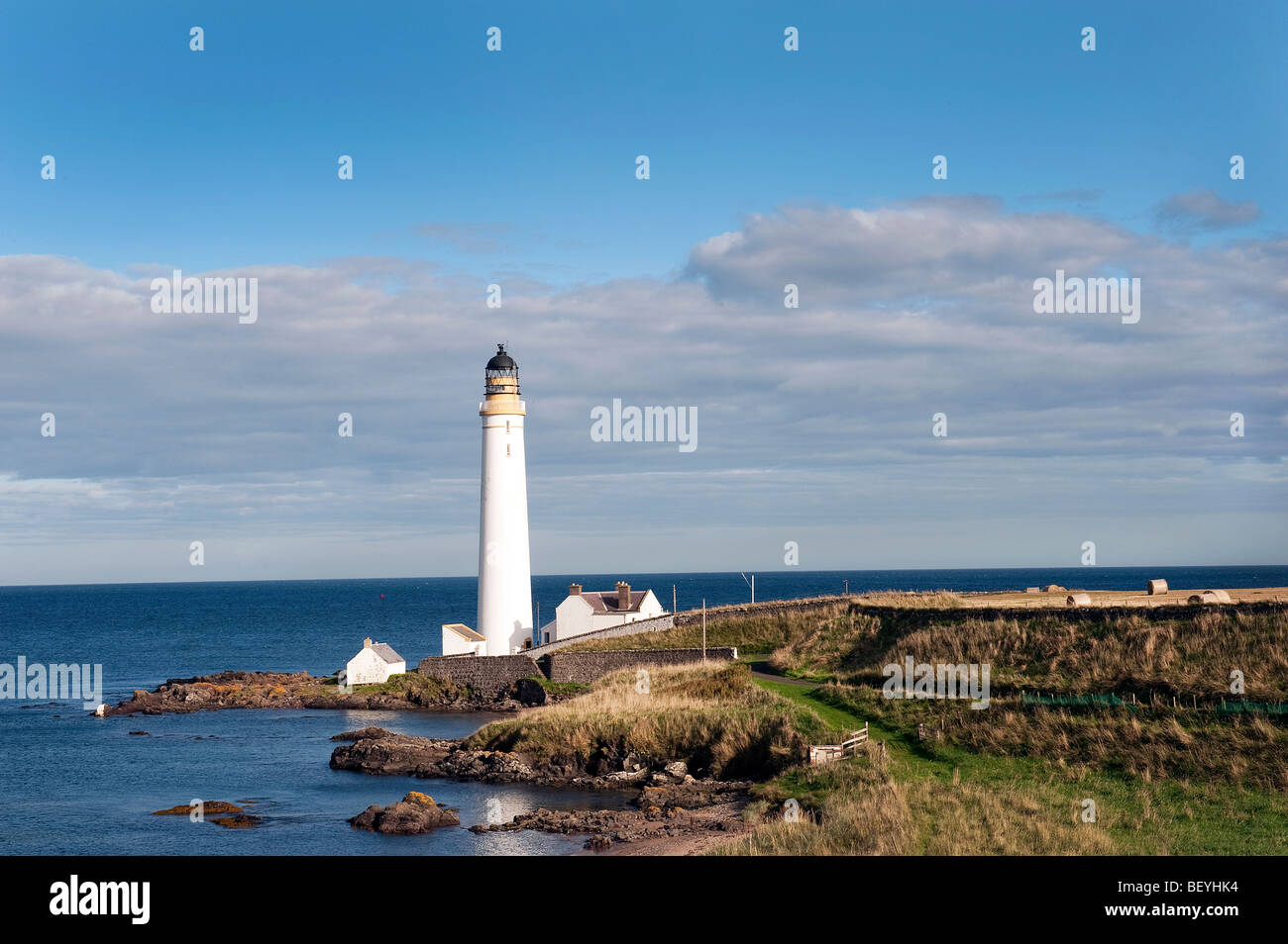 Scurdie Ness Lighthouse near Montrose on the North East Coast of ...