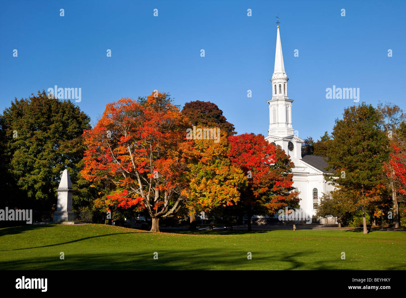 View across historic Green to the First Congregational Church ... View across historic Green to the First Congregational Church ...