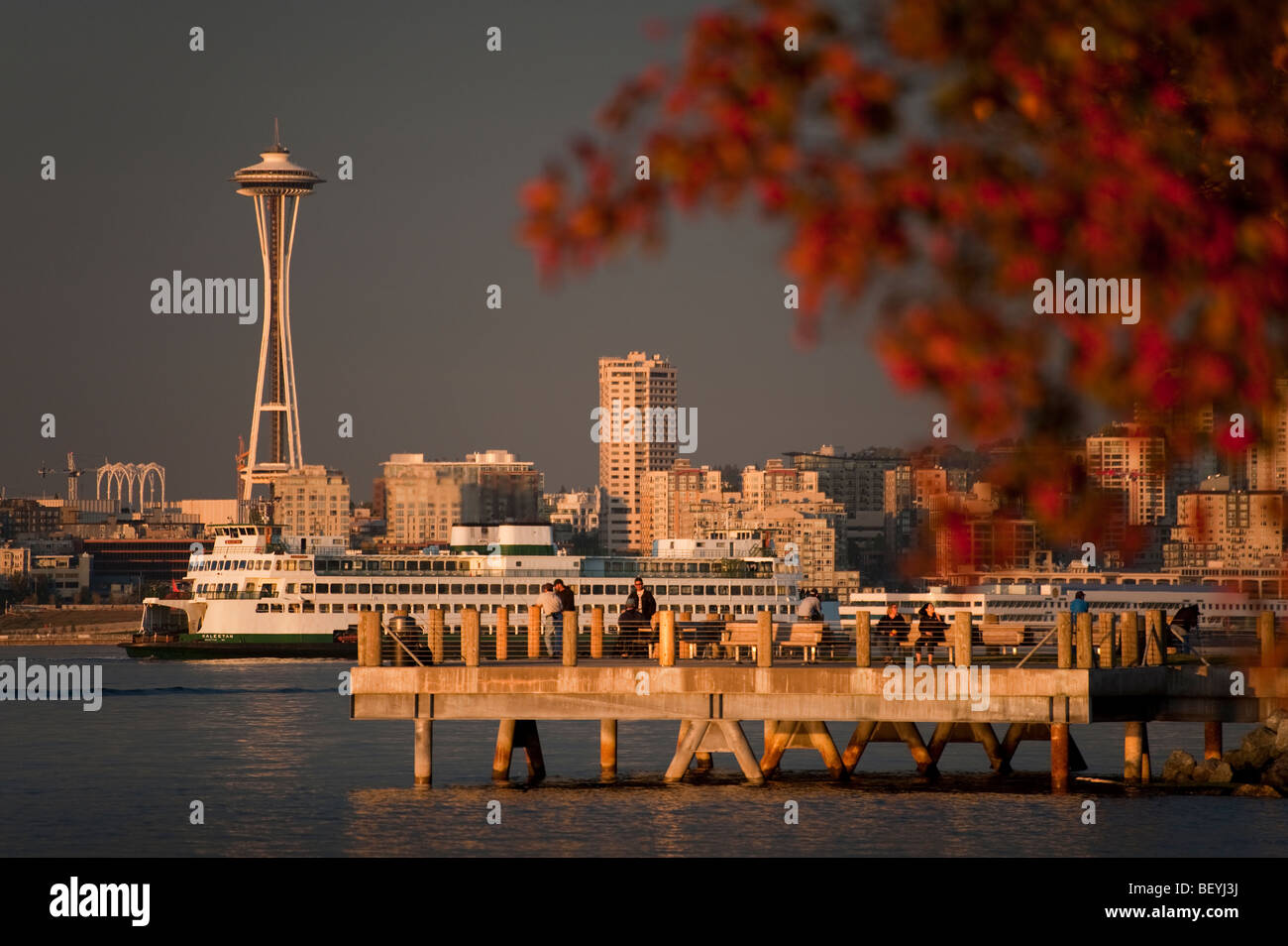 Seattle skyline from alki beach hi-res stock photography and images - Alamy
