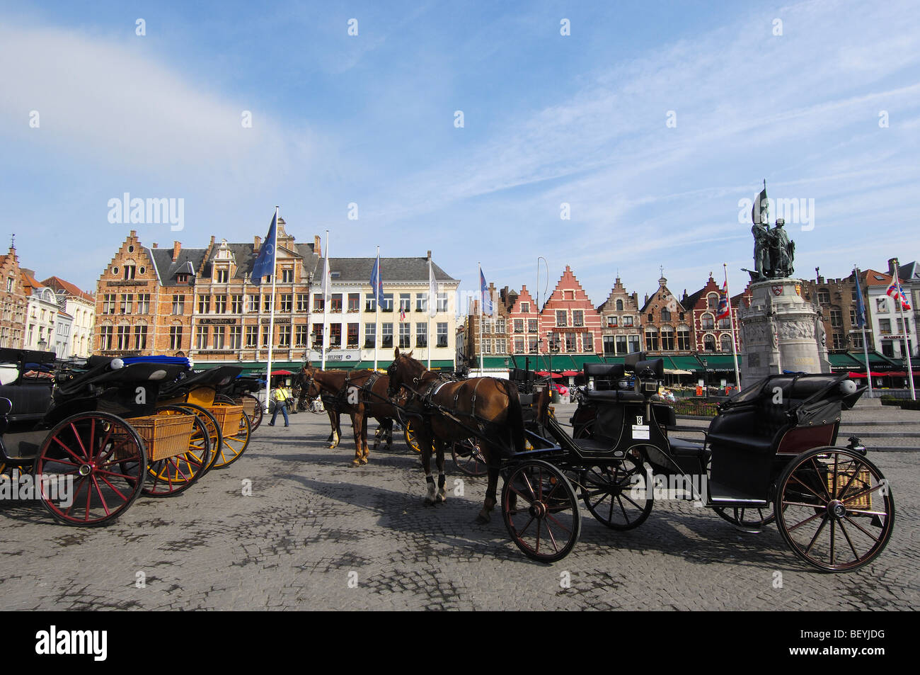 Carriage in Markt (Market Square). Brugge, (the Venice of the North ...