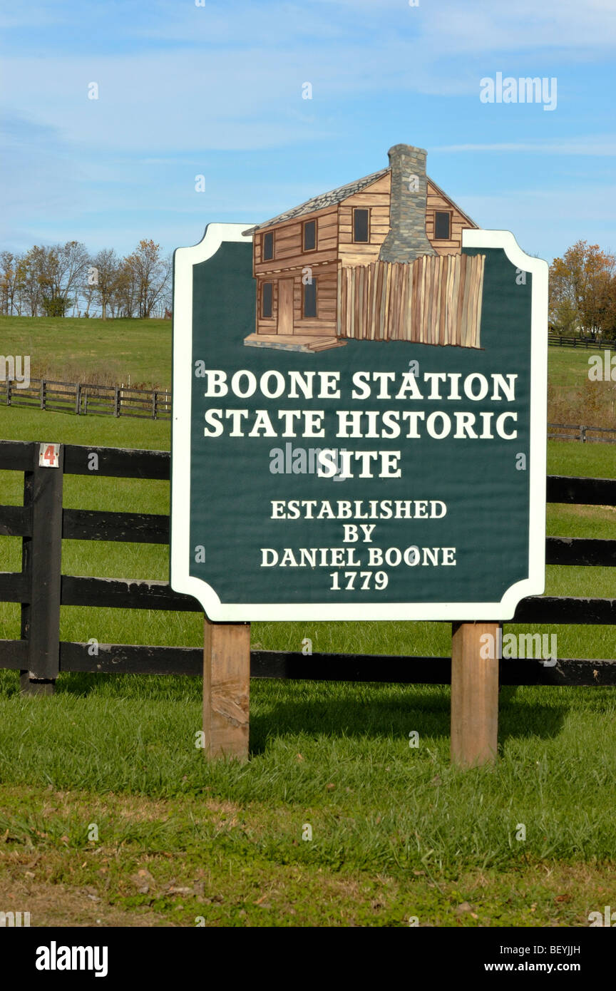 Sign for Boone Station in Kentucky Stock Photo - Alamy
