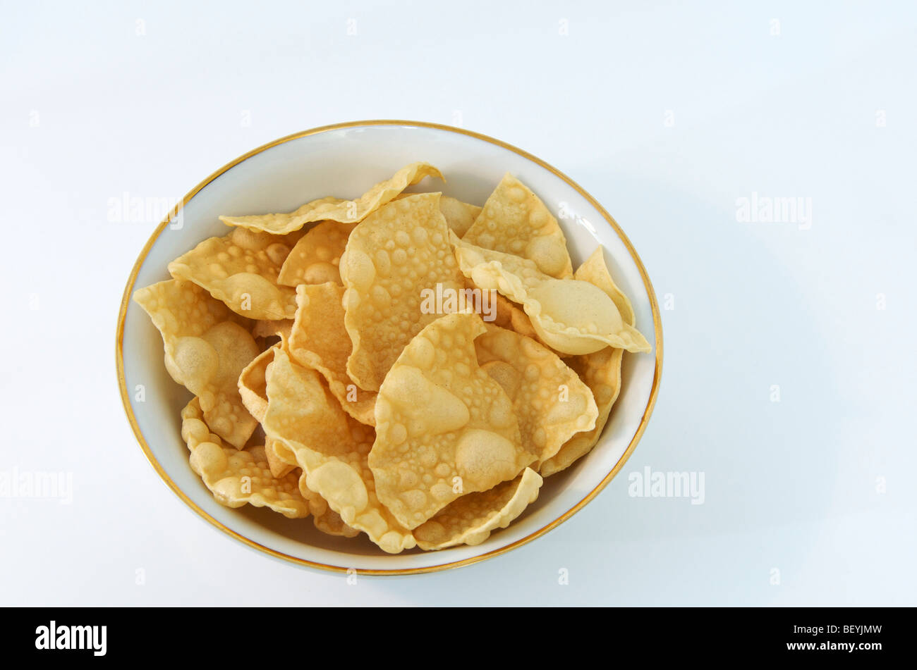 Papadoms in a dish Stock Photo - Alamy