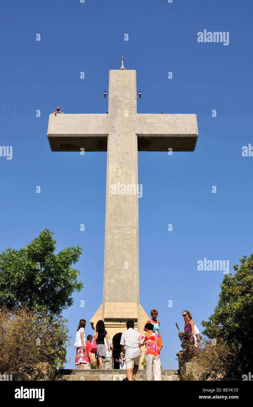 The cross at Filerimos monastery, Rhodes island, Greece Stock Photo - Alamy