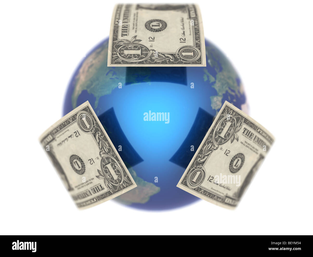 Dollar, covering the Earth Stock Photo - Alamy