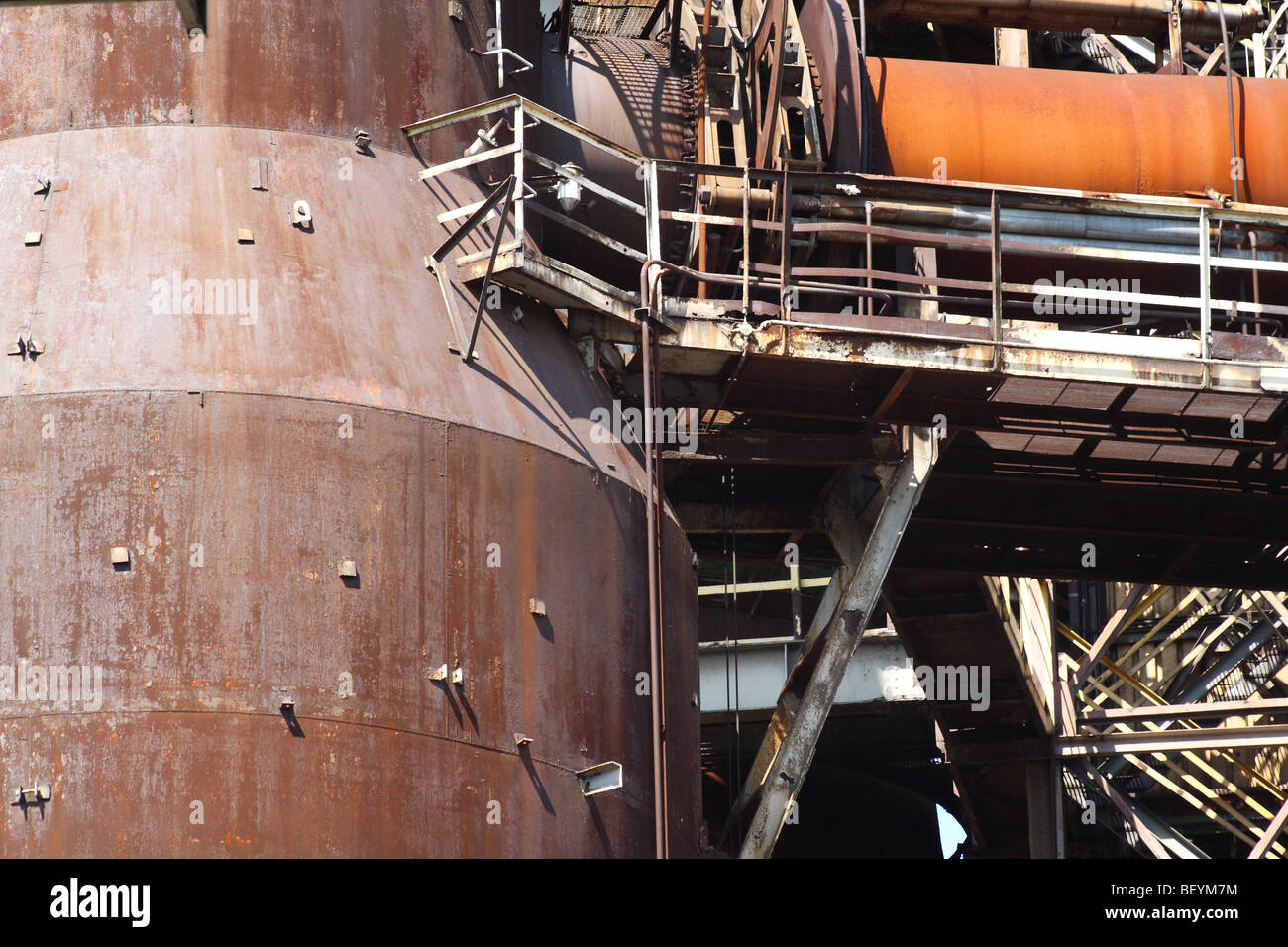 Fragment of Blast Furnace in Huta Pokoj, Upper Silesia, Poland Stock ...