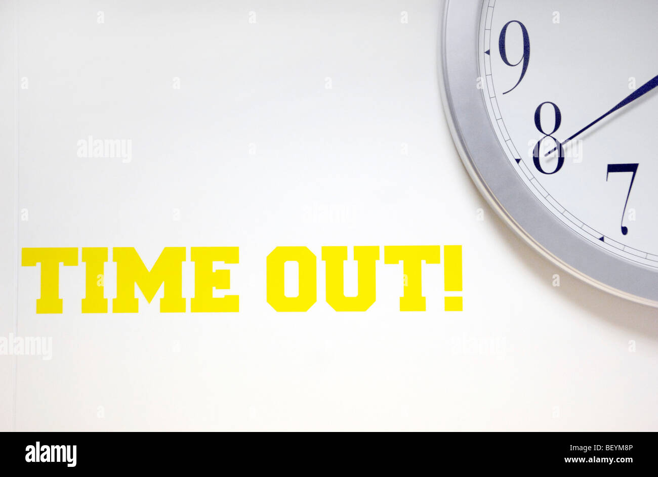 Wall clock slogan relating time hi-res stock photography and images - Alamy