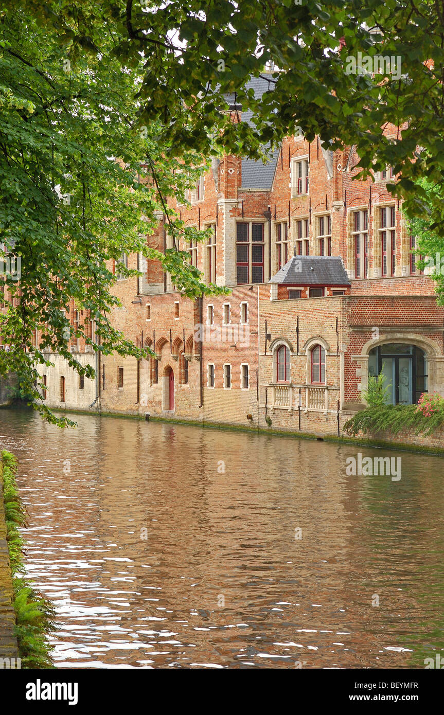 Dijver canal. Brugge(the Venice of the North). Western Flanders ...
