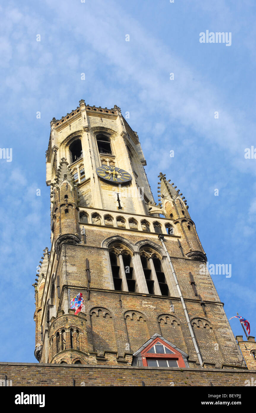 Belfry tower on the Market square. Brugge,(the Venice of the North ...