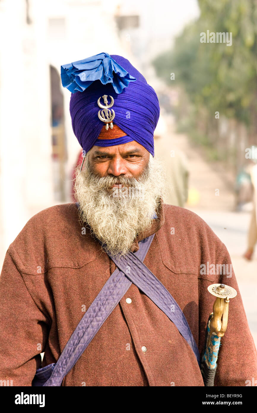Portrait of a Sikh man in Amritsar, punjab, India Stock Photo - Alamy