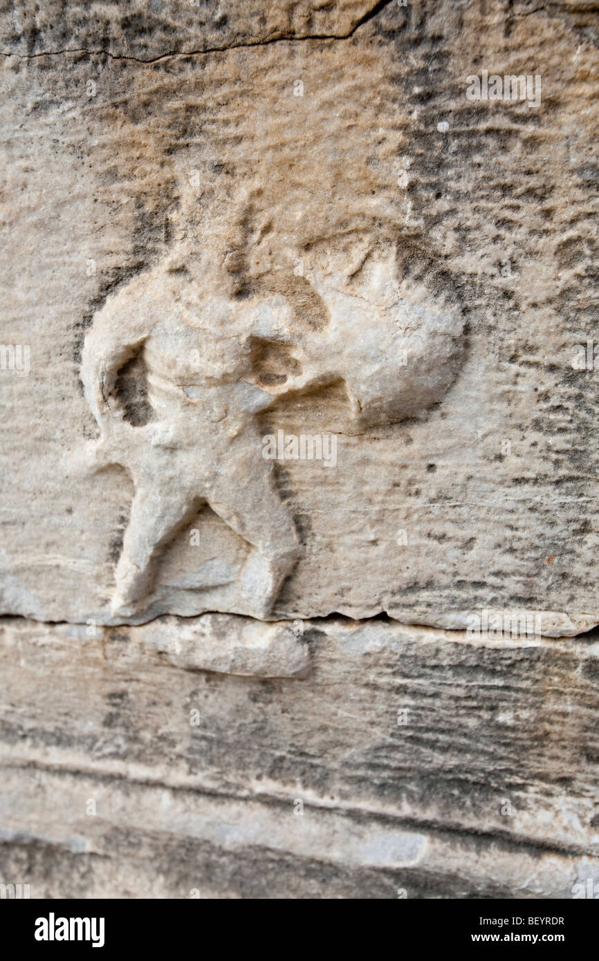 Stone carving roman gladiator ephasus hi-res stock photography and ...