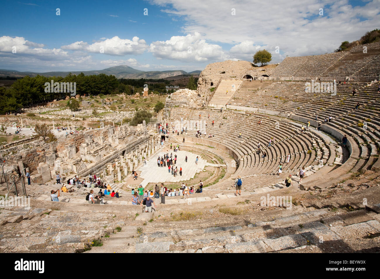 The main ampitheatre at Ephasus is an ancient Roman and Greek city in ...