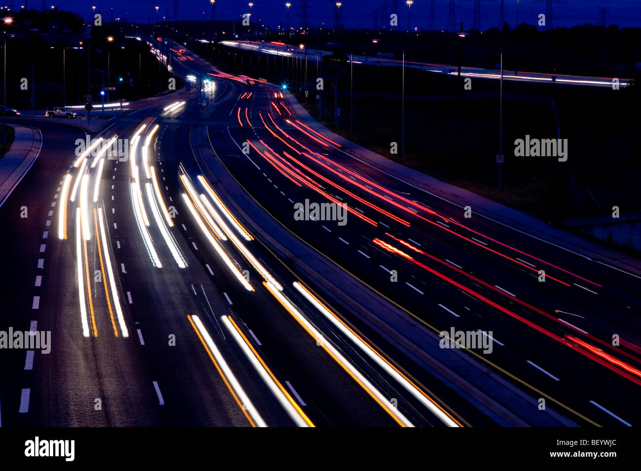 Canada, highway 7 at night Stock Photo - Alamy