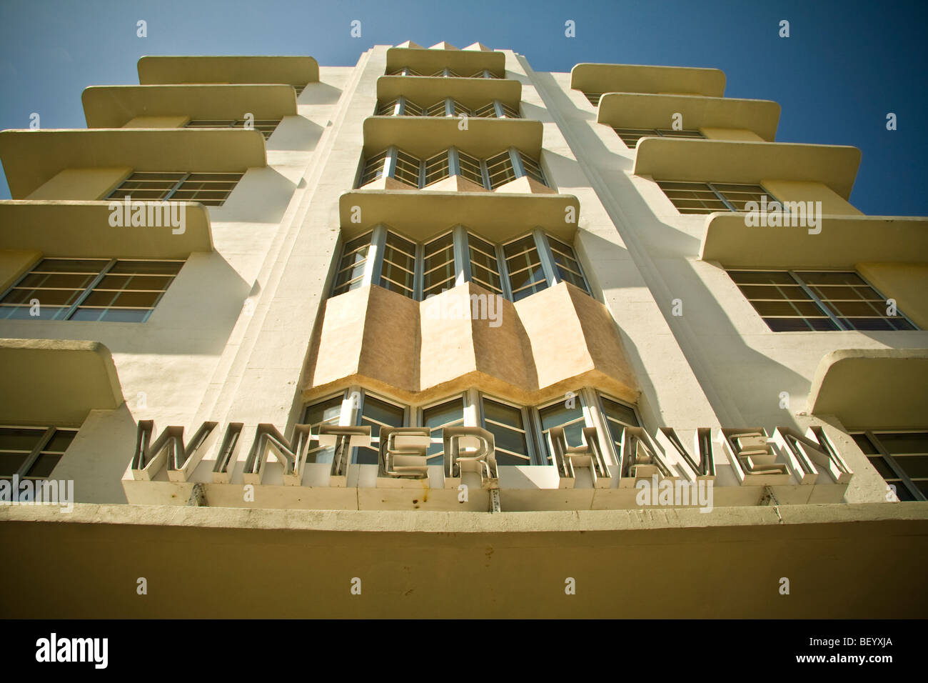 Exterior view of the Winter haven hotel miami beach ocean drive Stock Photo - Alamy