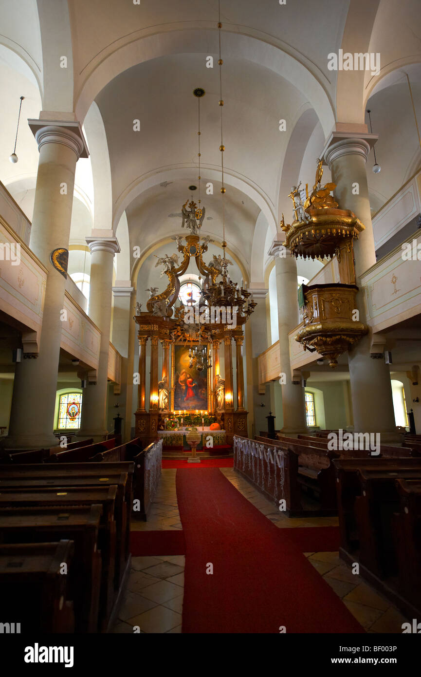 Interior of the Neo Classic Lutheran Church (Evang likus templon ...