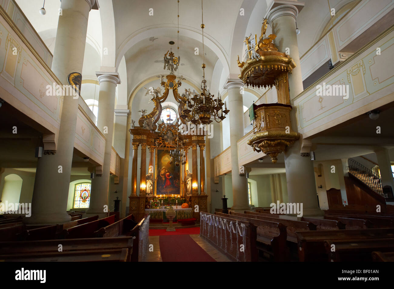 Interior of the Neo Classic Lutheran Church (Evang likus templon ...