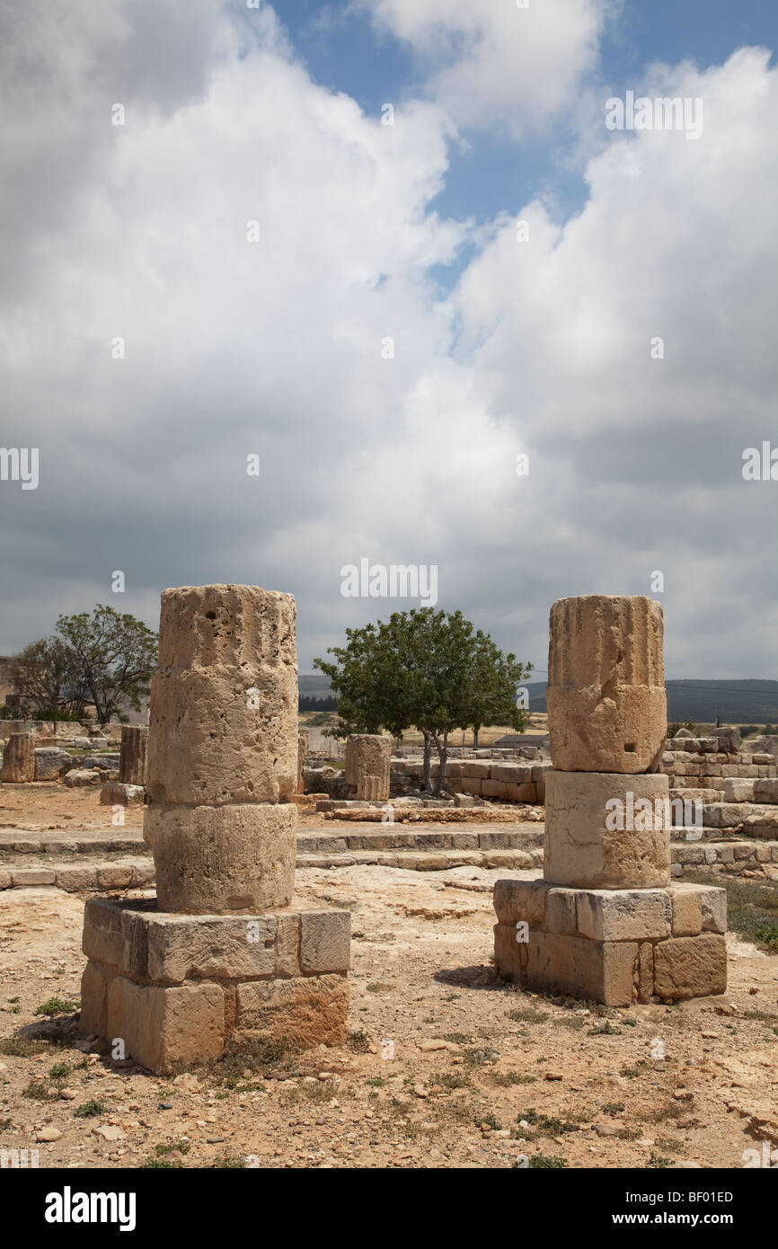 The Temple of Aphrodite at Kouklia or Palepafos in Western Cyprus Stock ...