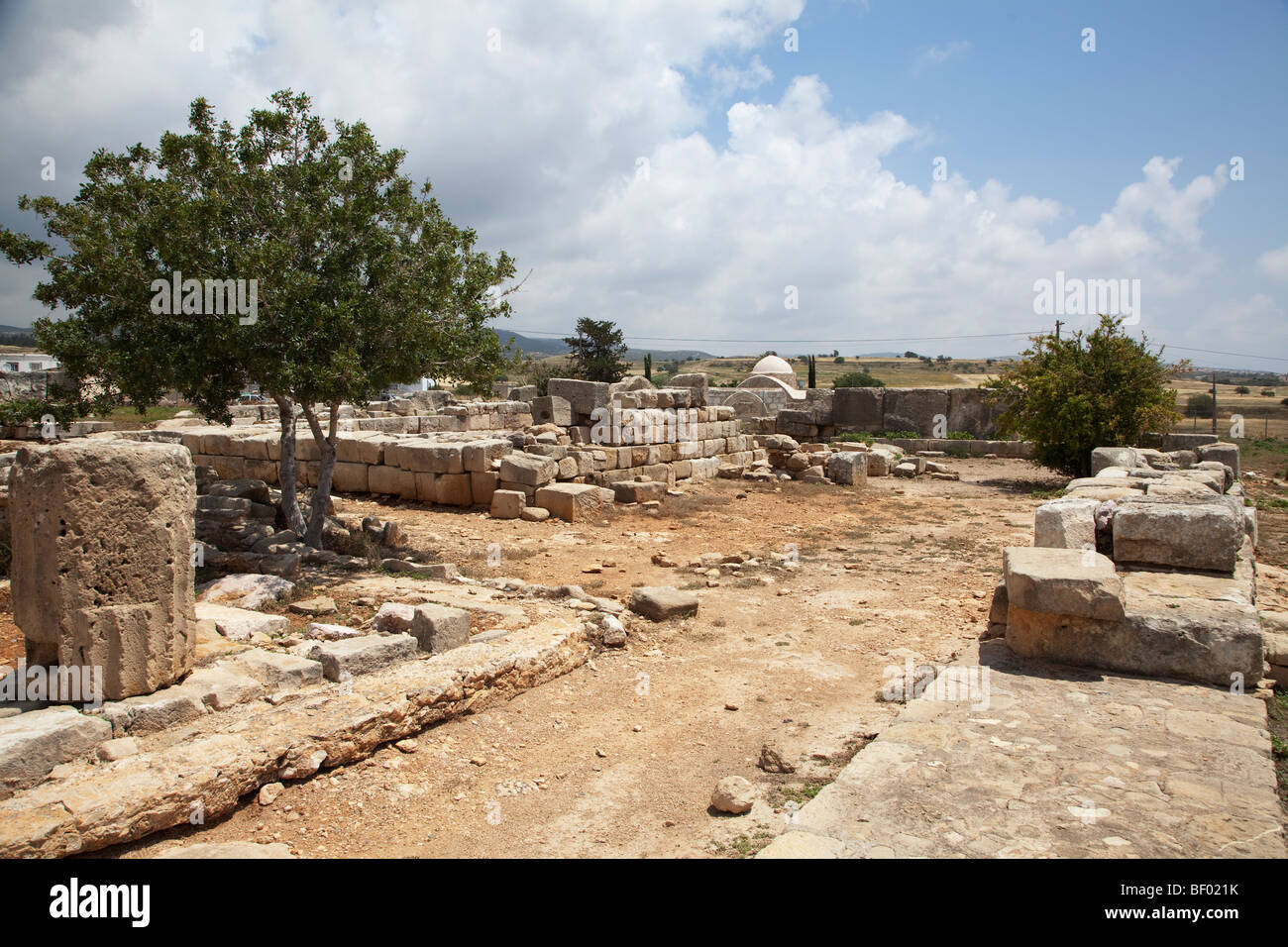 The Temple of Aphrodite at Kouklia or Palepafos in Western Cyprus Stock ...
