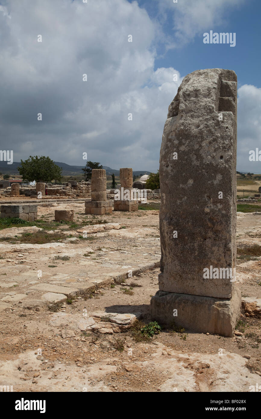 The Temple of Aphrodite at Kouklia or Palepafos in Western Cyprus Stock ...